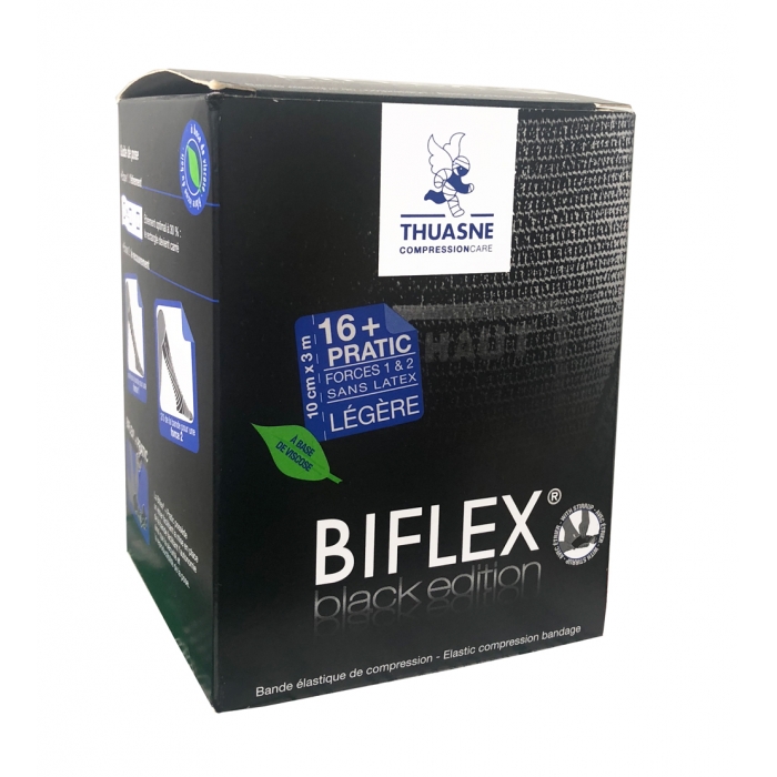 Bande Élastique de compression noire - BIFLEX 16 Plus - 10cm x 3m ...